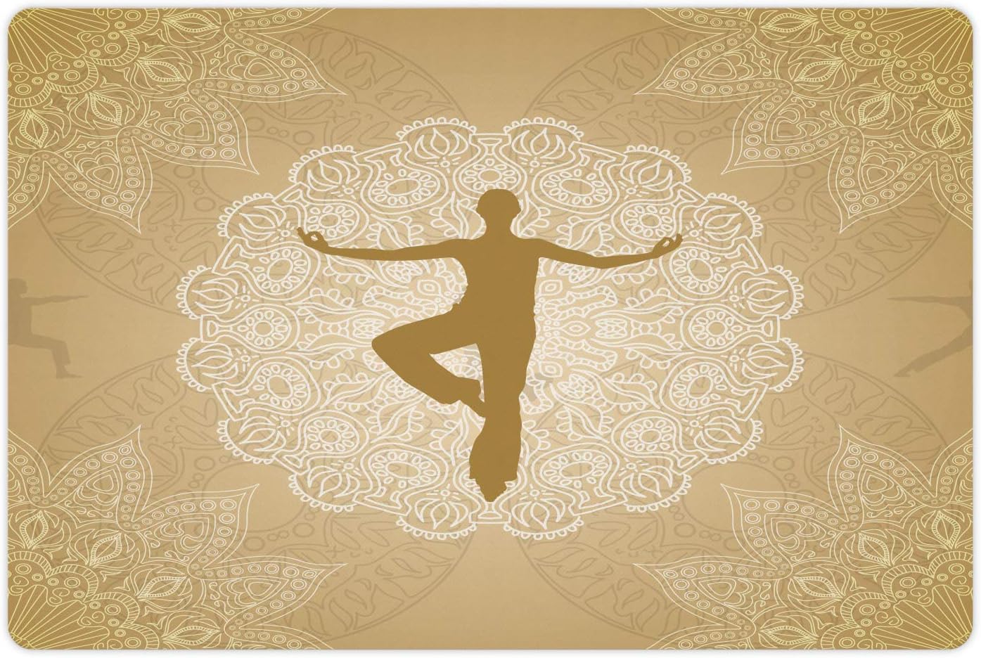 Amazon.com: Ambesonne Yoga Pet Mat for Food and Water, Mandala Inspired ...