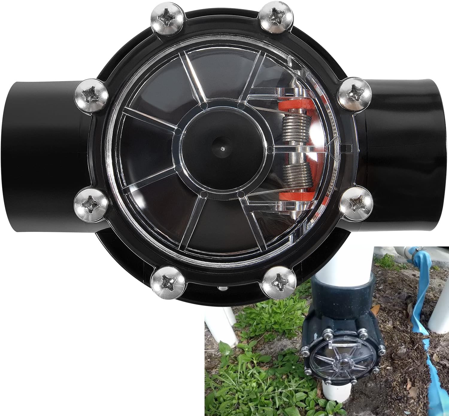 Amazon.com : Hayward PSCV2S2DGR PVC Check Valve, Dark Gray : Patio ...