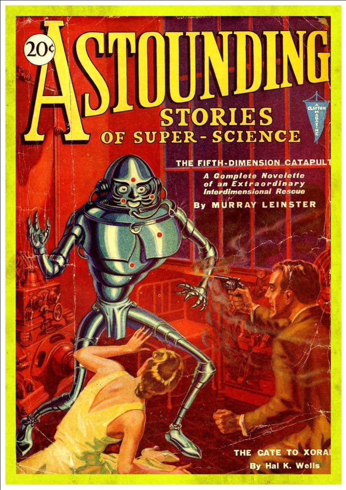 Buy "Astounding Stories - The Fifth Dimension Catapult" (1931) A4 Glossy Vintage Sci-Fi Comic ...