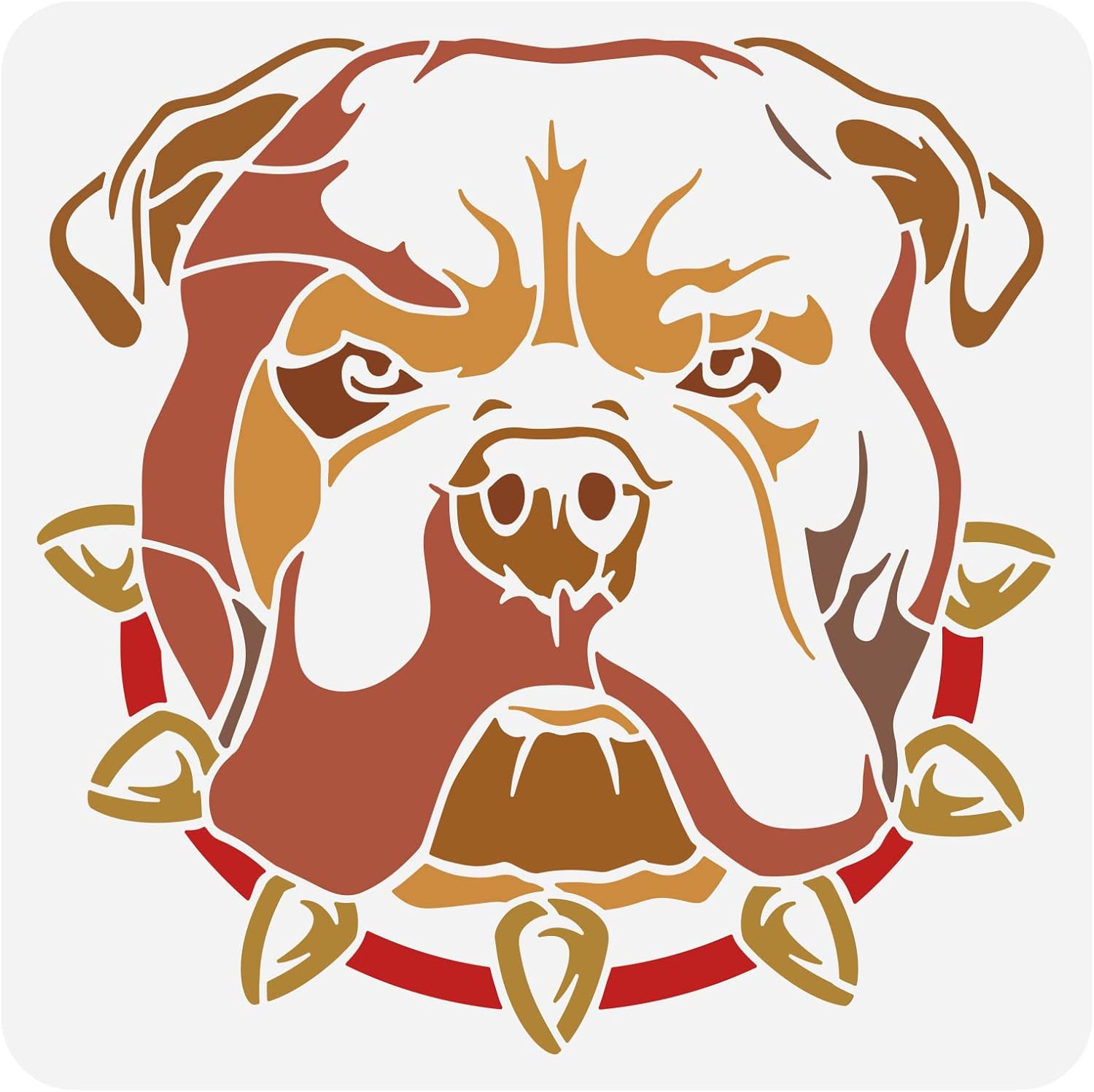 Amazon.com: BENECREAT Bulldog Plastic Painting Template, Animal Drawing ...
