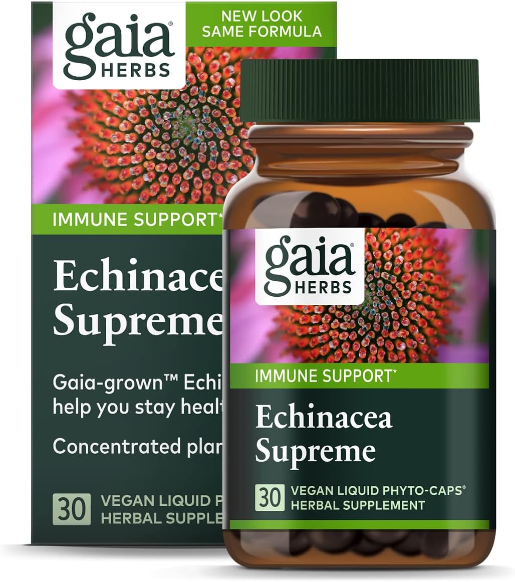 Amazon.com : Gaia Herbs Echinacea Supreme - Immune Support Supplement - Echinacea Purpurea and ...