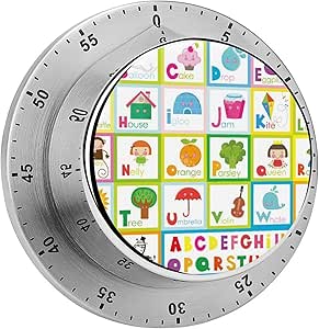 Amazon.com: ABC Alphabet Educational 60 Minute Timer for Kitchen ...