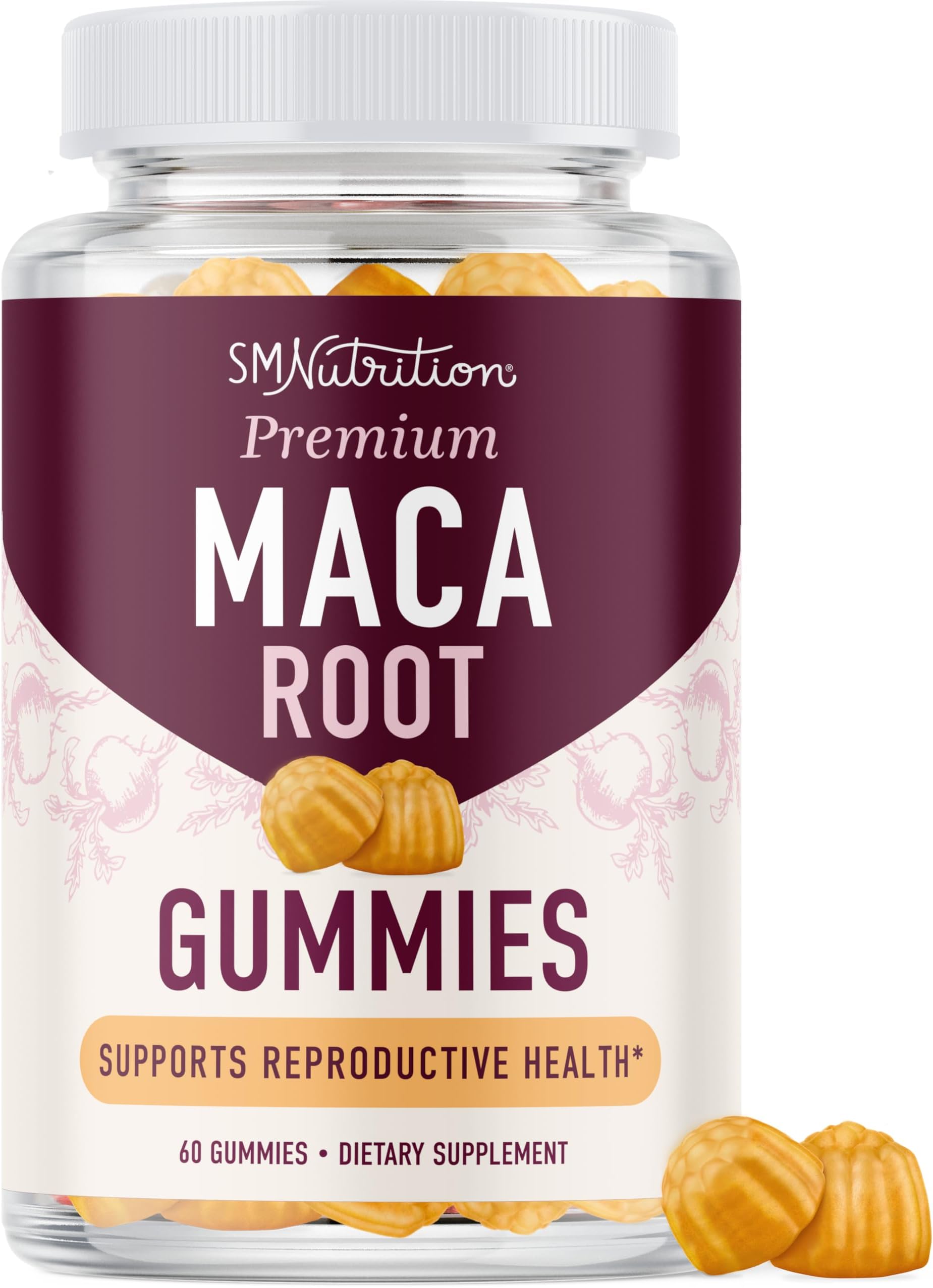 Amazon.com: Maca Root Gummies with Natural Peach Flavor | Drive, Performance & Energy Support ...