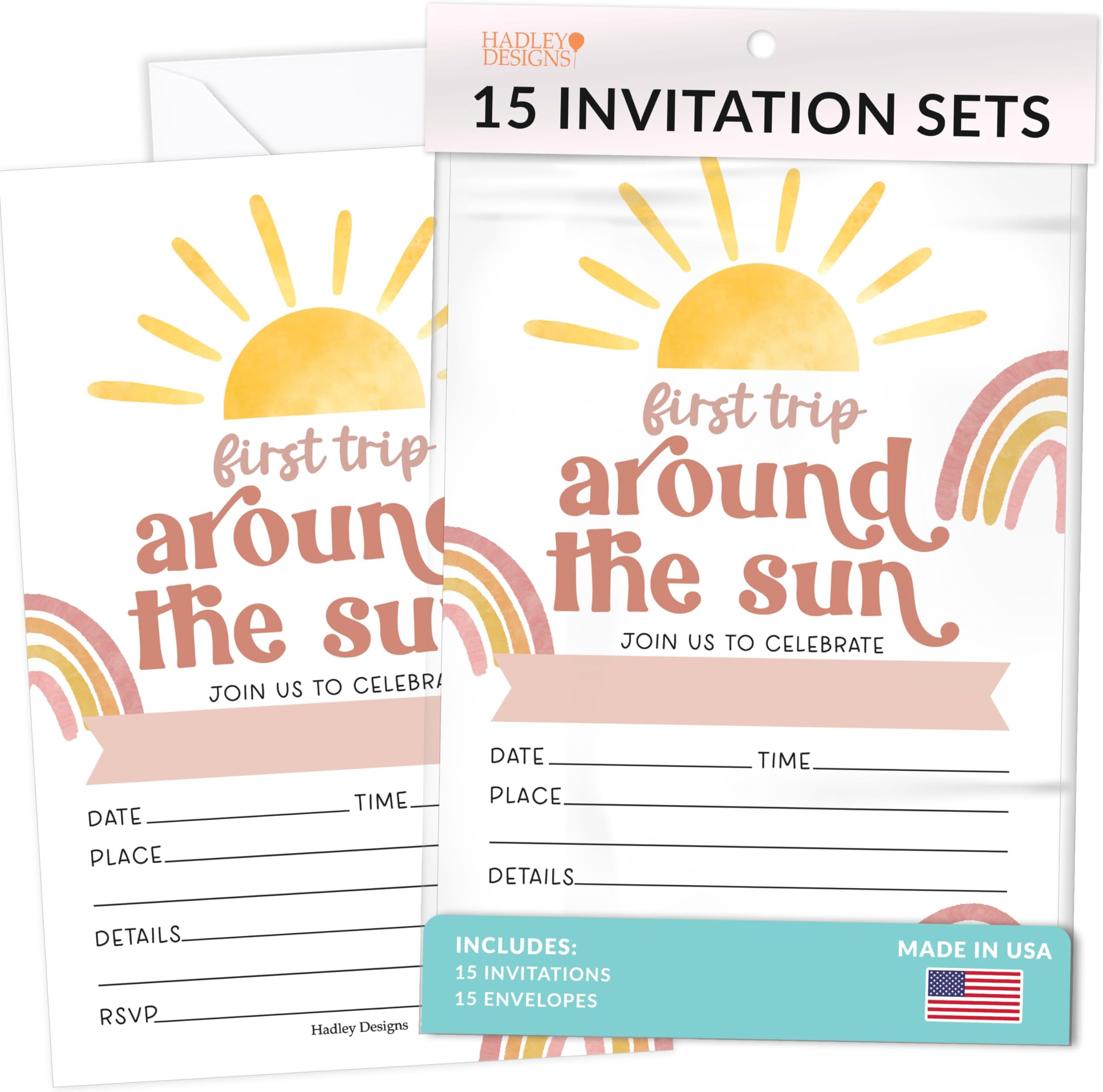 Amazon.com : Pink First Trip Around the Sun Outer Space Girl First ...