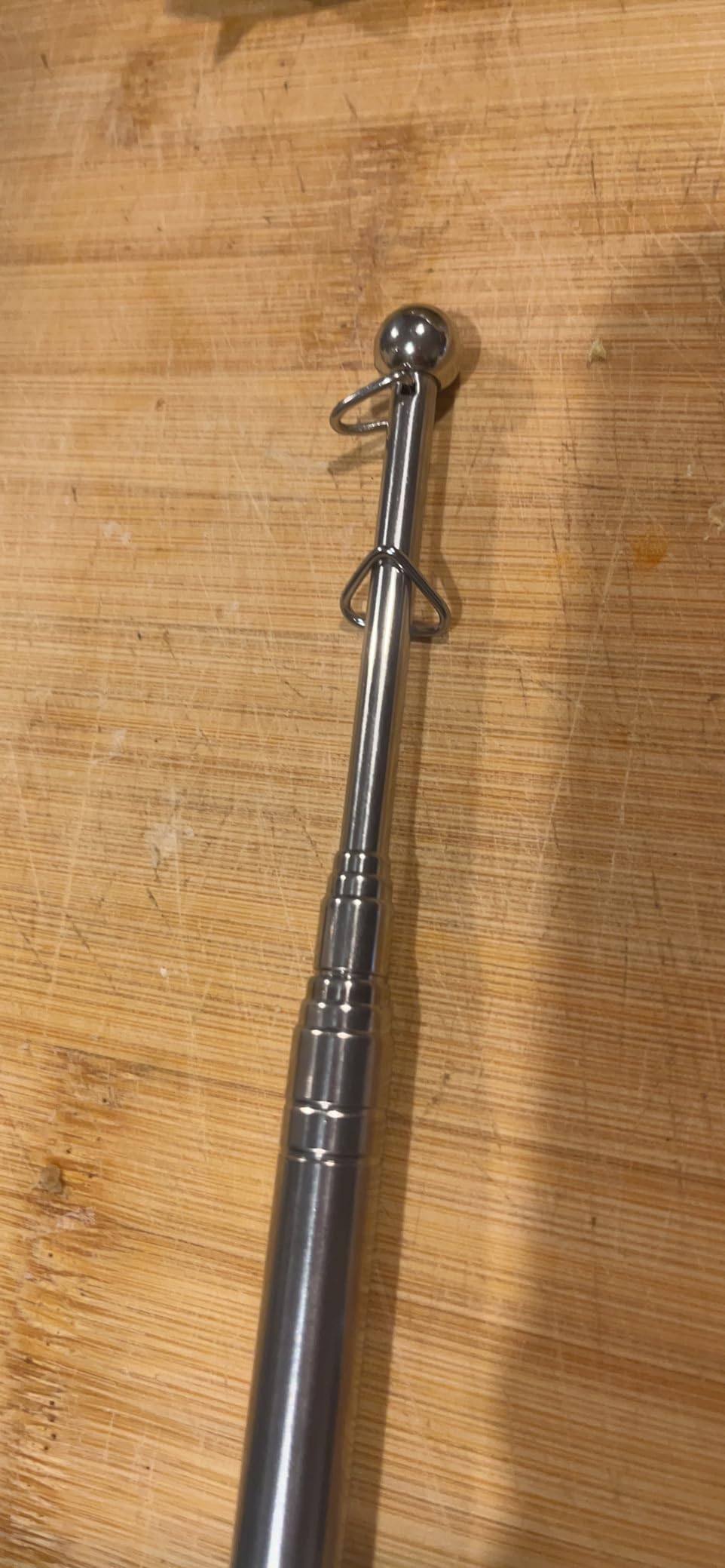 2 Pcs Handheld Telescoping Flag Poles, 1.6M/5.25Ft Stainless Steel ...