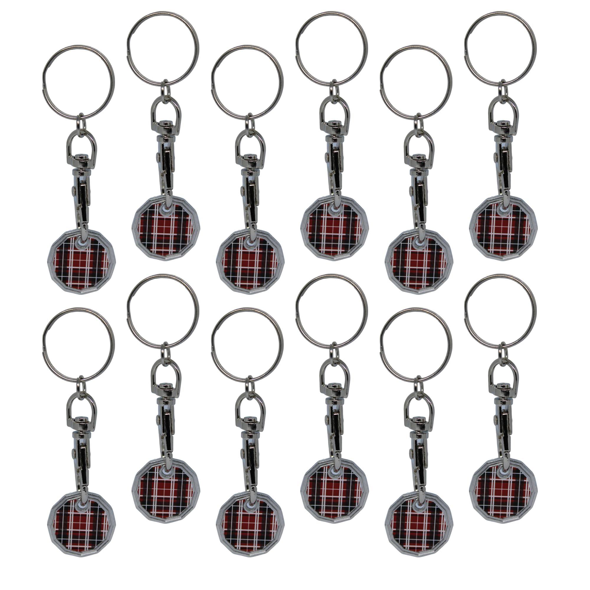 12pk Shopping Trolley Token Key Ring | Trolley Tokens for Supermarket ...