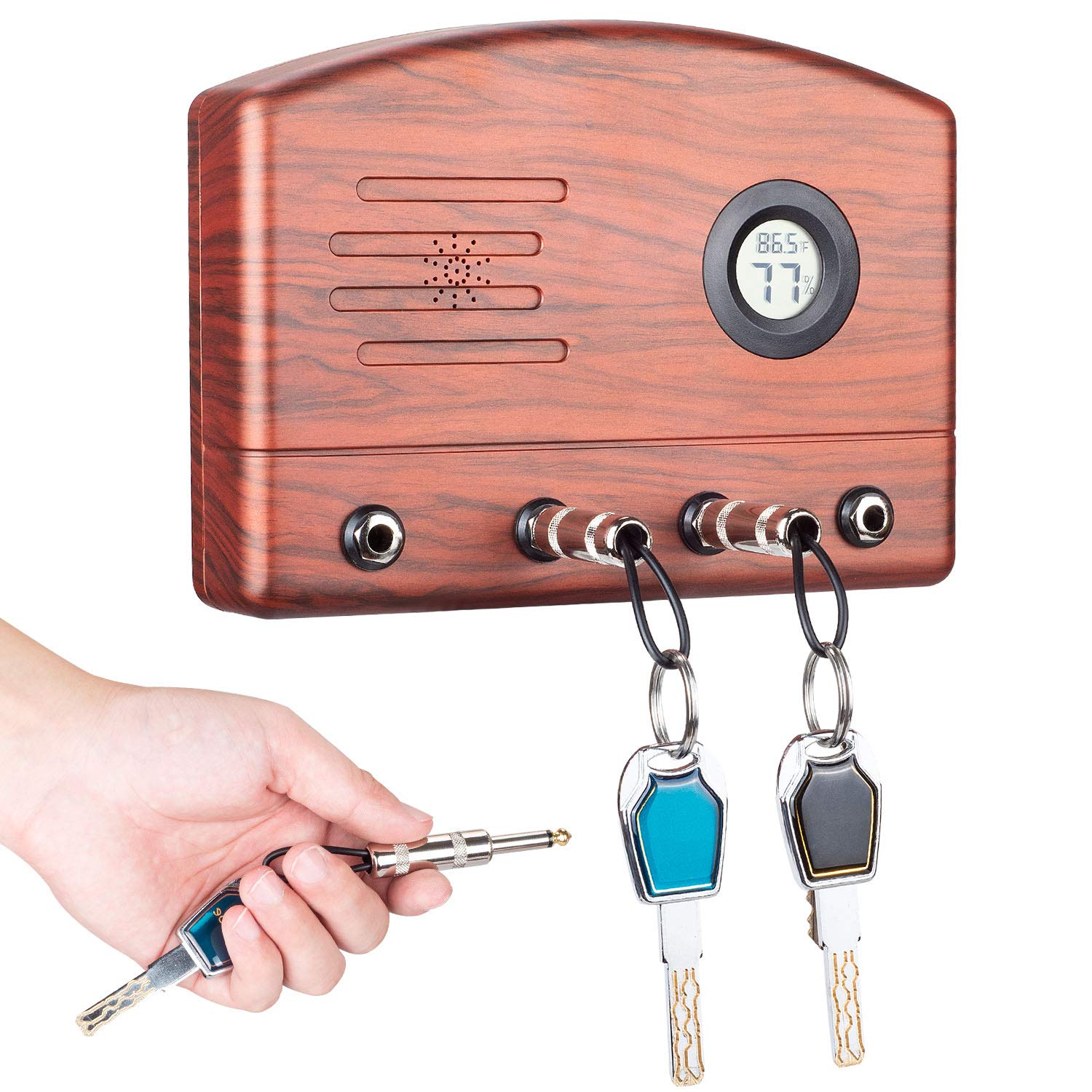 ITDQ Key Rack I-Wall Mounted Key Holder -Includes with 4 Plug Keychains ...