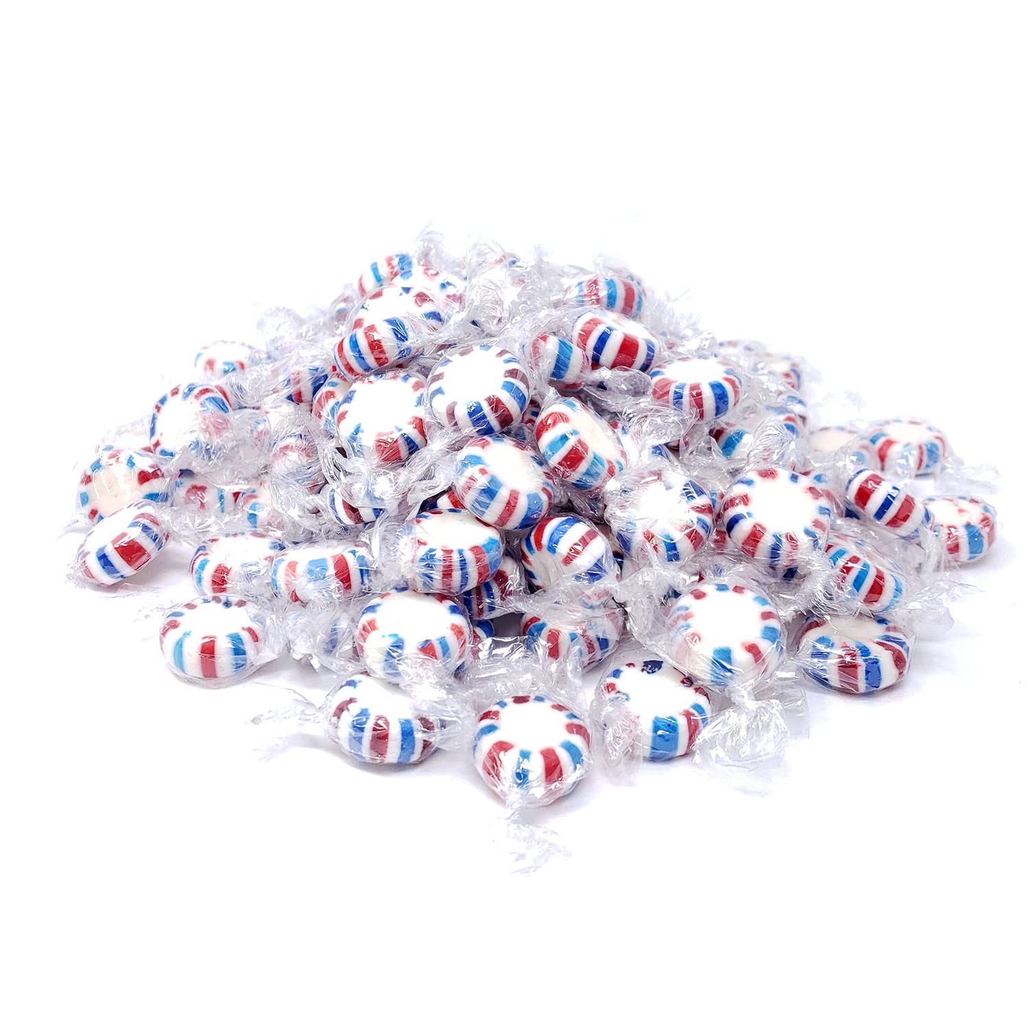 Amazon.com : Candy Retailer Red White & Blue Starlight Mints 1 Lb ...