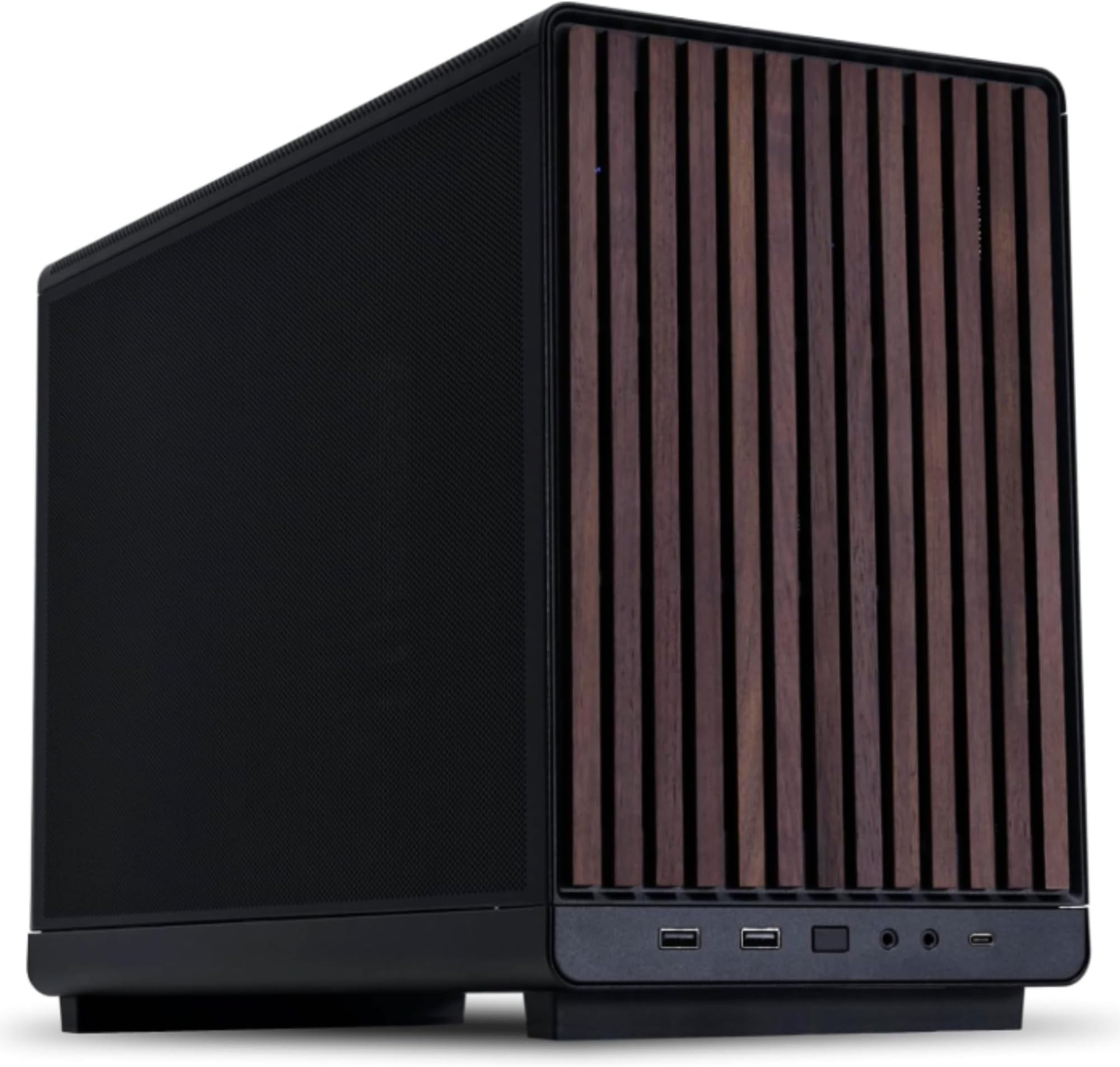 Lian Li DAN-A3 Front Wooden and Steel Mesh Side Panel mATX Case - Black ...
