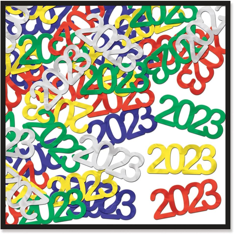 Amazon.com: Beistle 1.5 Ounces Colorful Happy New Year Confetti For ...