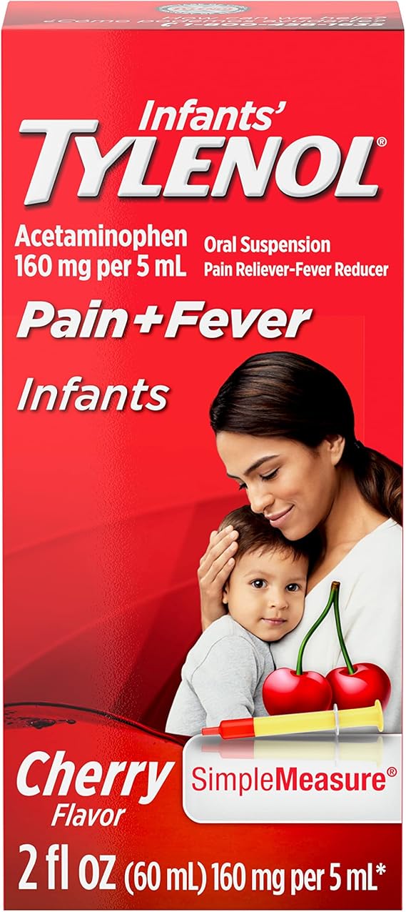Amazon.com: Tylenol Infants Oral Suspension, Cherry, 2 Fl. Oz : Health ...
