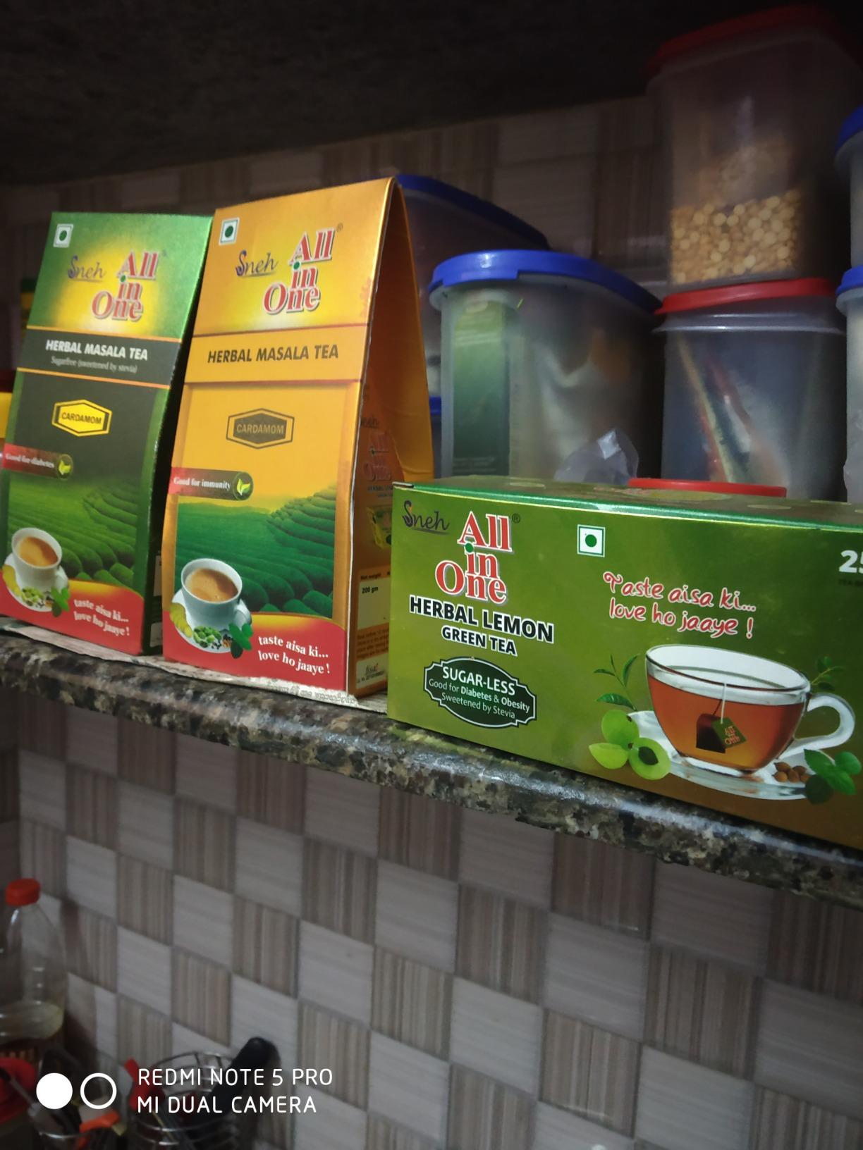 All in One Herbal Lemon Chai Tea Powder, Premix Sulphur Less Sugar Pack ...