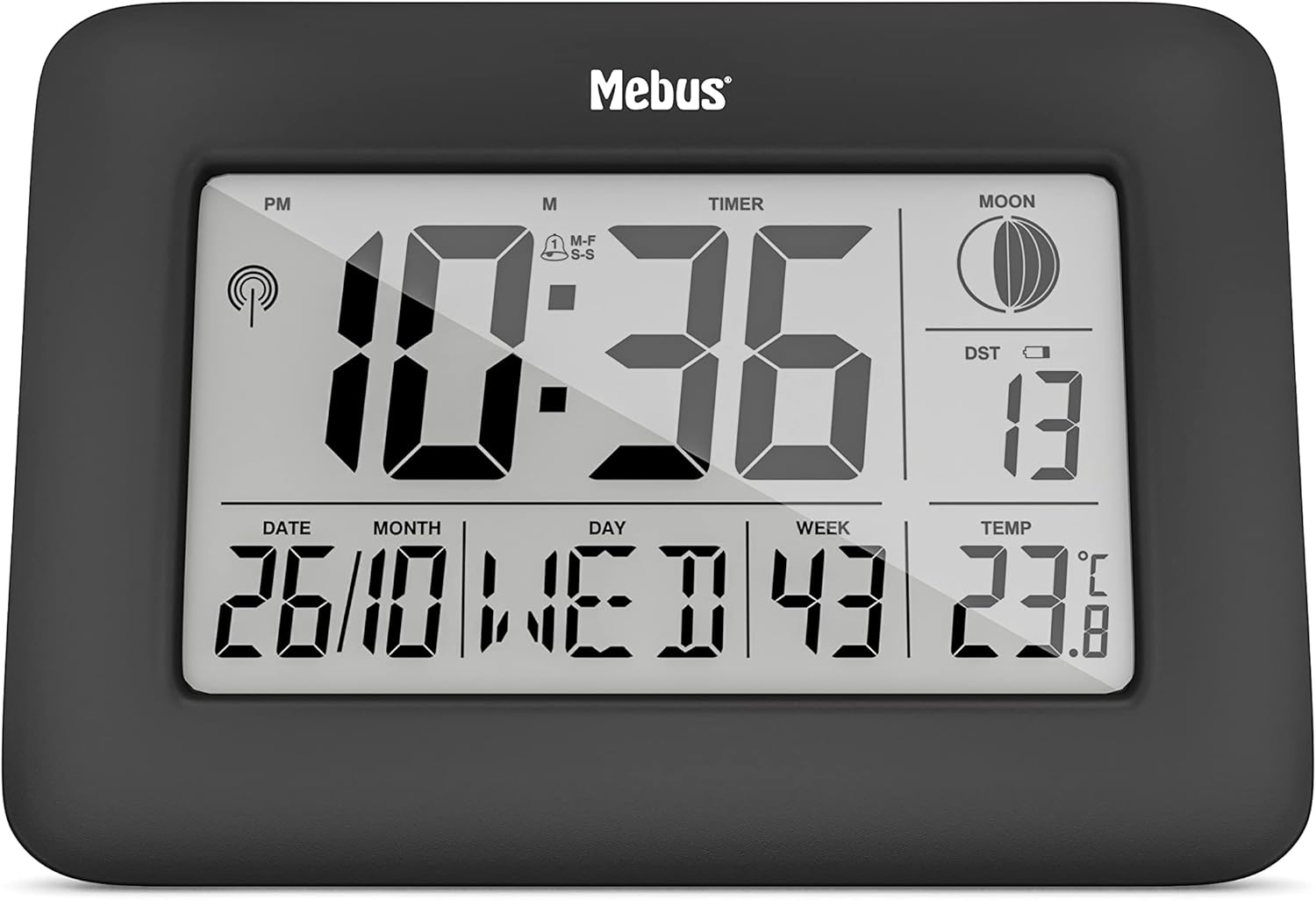 Amazon.de: Funkwanduhr, Funk-Tisch-Uhr, Zwei Weckzeiten mit ...