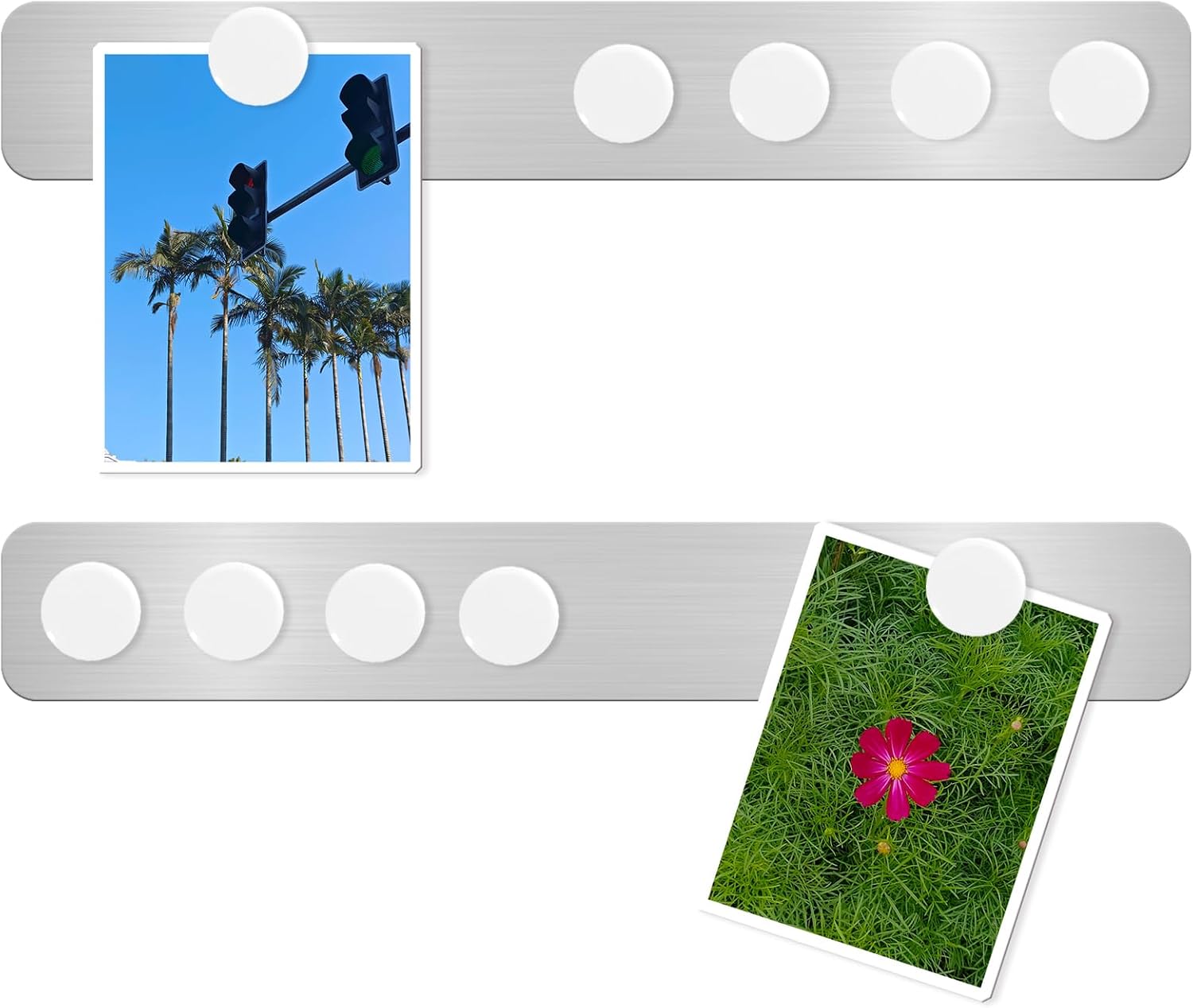 DUJEQM Magnetic Board Set - 2 Pack Frameless Stainless Steel Bulletin ...
