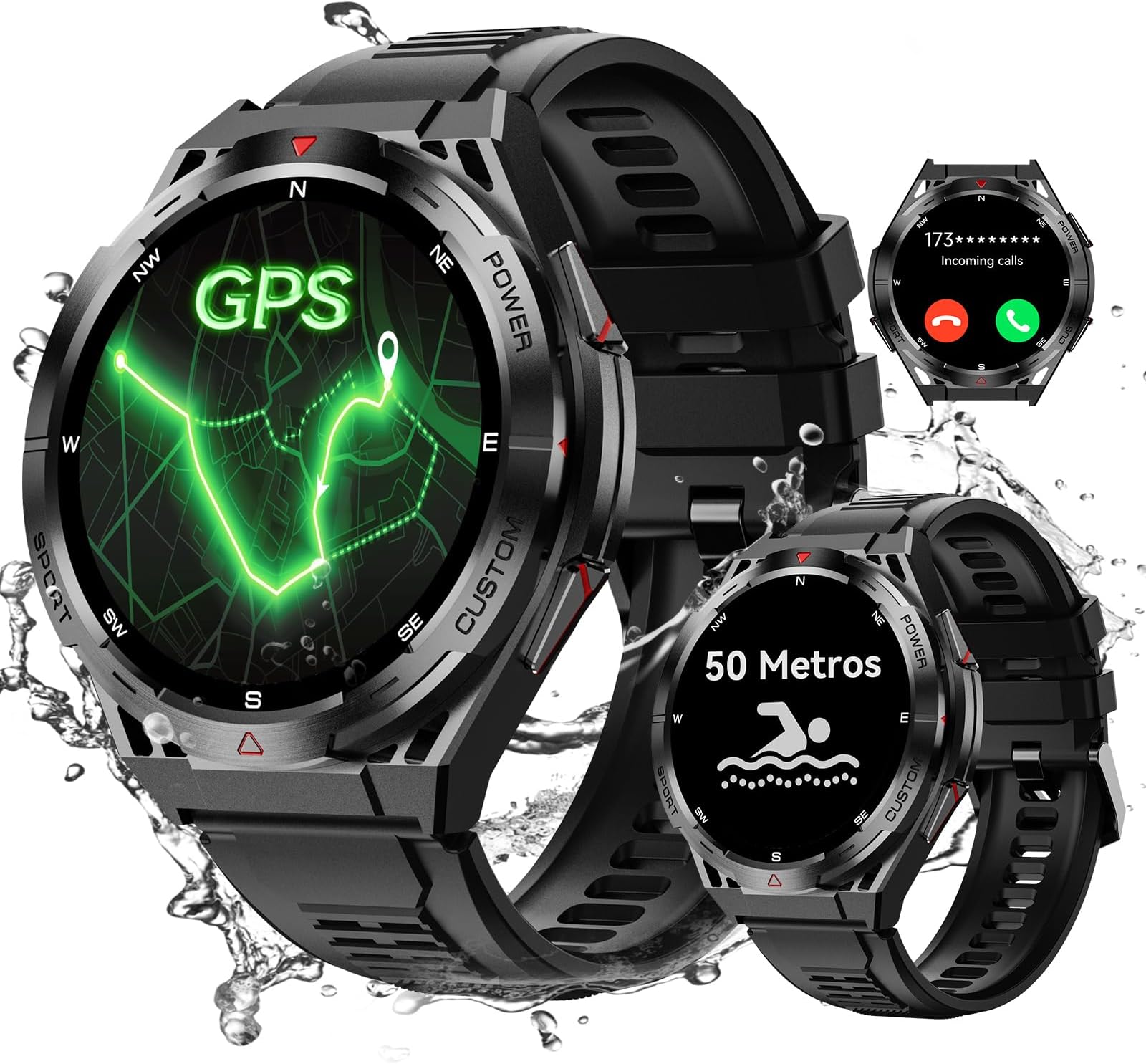 CUBOT Reloj Inteligente GT 1 Smartwatch con GPS, 1.43" HD AMOLED ...