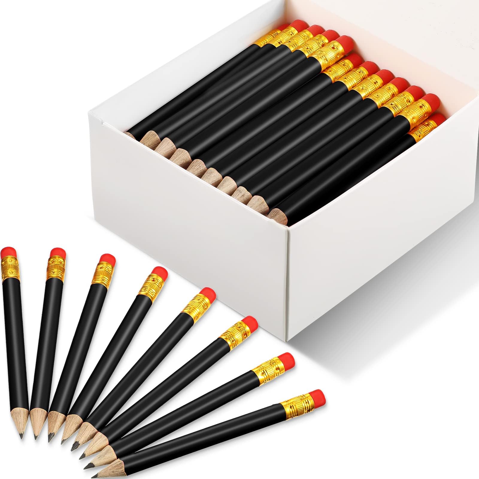 Amazon.com : Zonon 24 Pcs White Golf Pencils with Erasers Mini Pencils ...