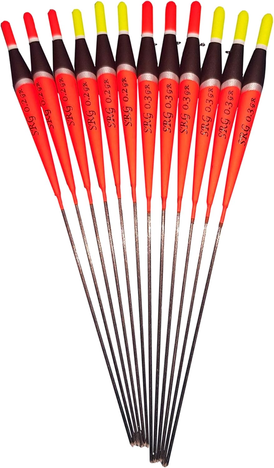 SRG Pole Floats 12 x Assorted Pole Floats (Pack L) : Amazon.co.uk ...