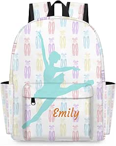 Amazon.com | OMFUNS Ballerina Dancer Customized Kids Backpack for Boys ...