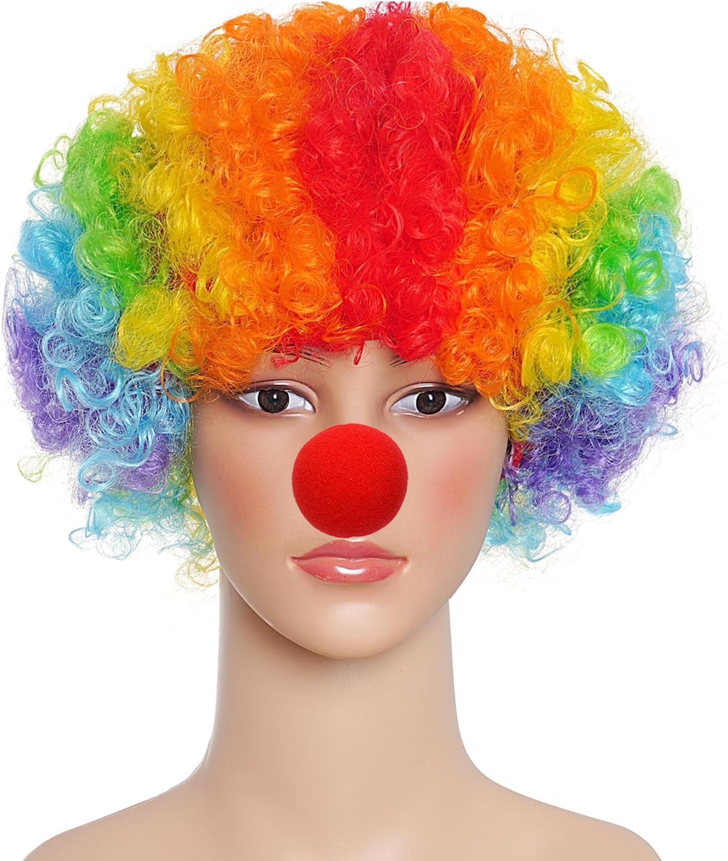 Amazon.com: jiebor Clown Costume Clown Wig Red Nose Accessories for ...