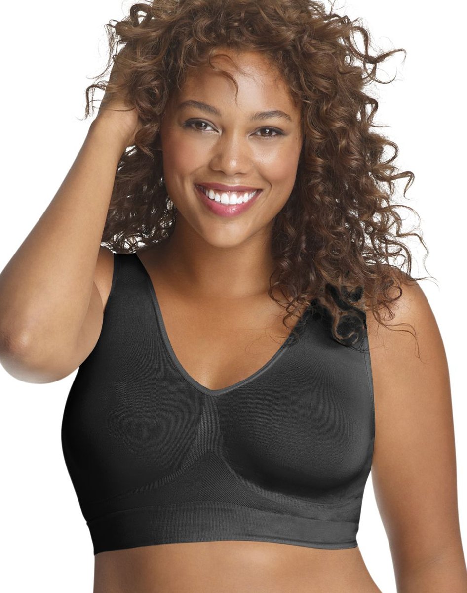 Just My Size Pure Comfort Seamless Wirefree Bra with Moisture Control ...