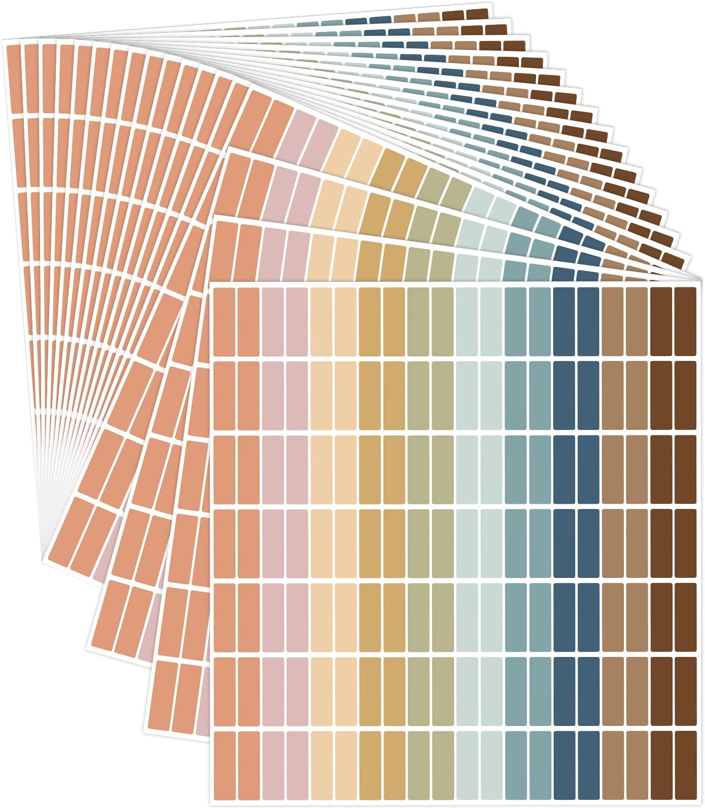 Amazon.com : Sabary 20 Sheets Colorful Coding Labels Rectangle Colored ...