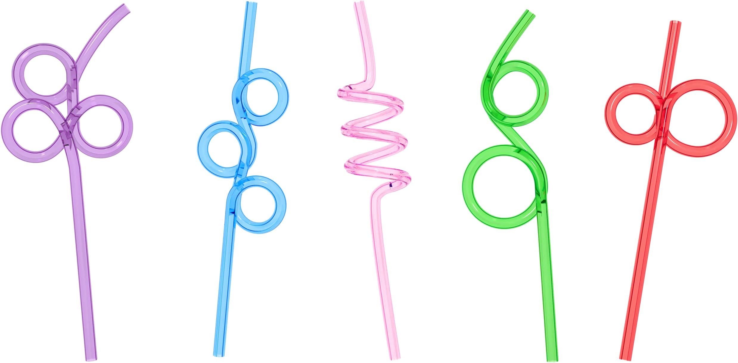Amazon.com: Silly Crazy Loop Straws, Assorted Colors, Pack of 36 ...
