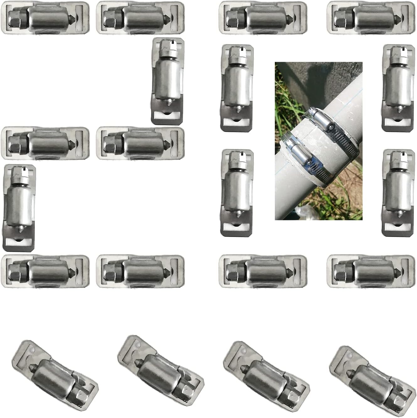 20PCS,Hose Clamp Fasteners only,DIY 304 Stainless Steel Adjustable Pipe ...