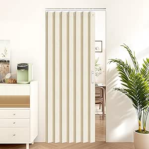 Vatge Closet Curtain for Open Closet, Folding Accordion Door Curtains ...