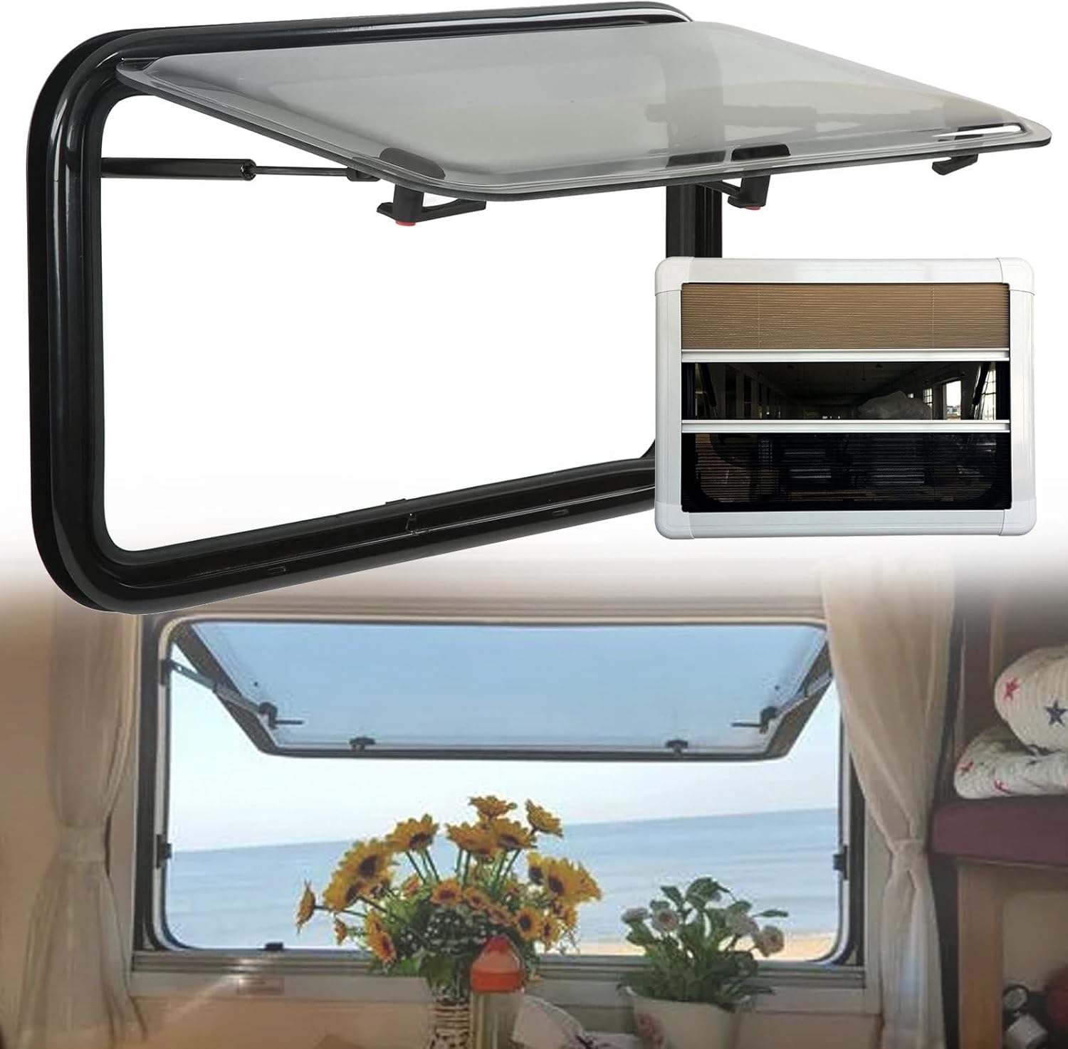 Amazon.com: RV Exit Window RV Caravan Camper Van Hinged Push Out Window ...