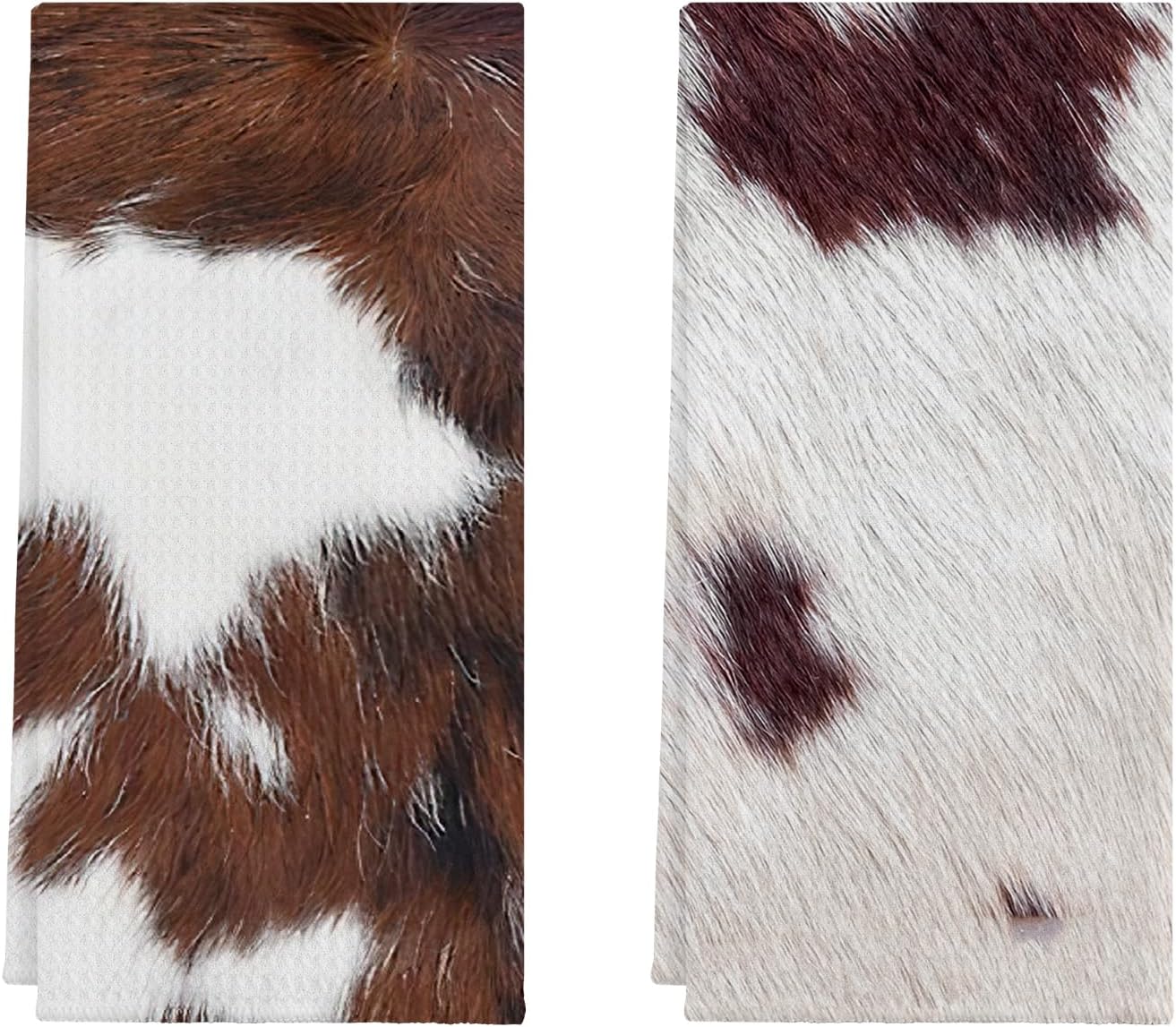 Amazon.com: Tizzer Cow Prints Kitchen Towels - Dish Towels Set of 2 ...