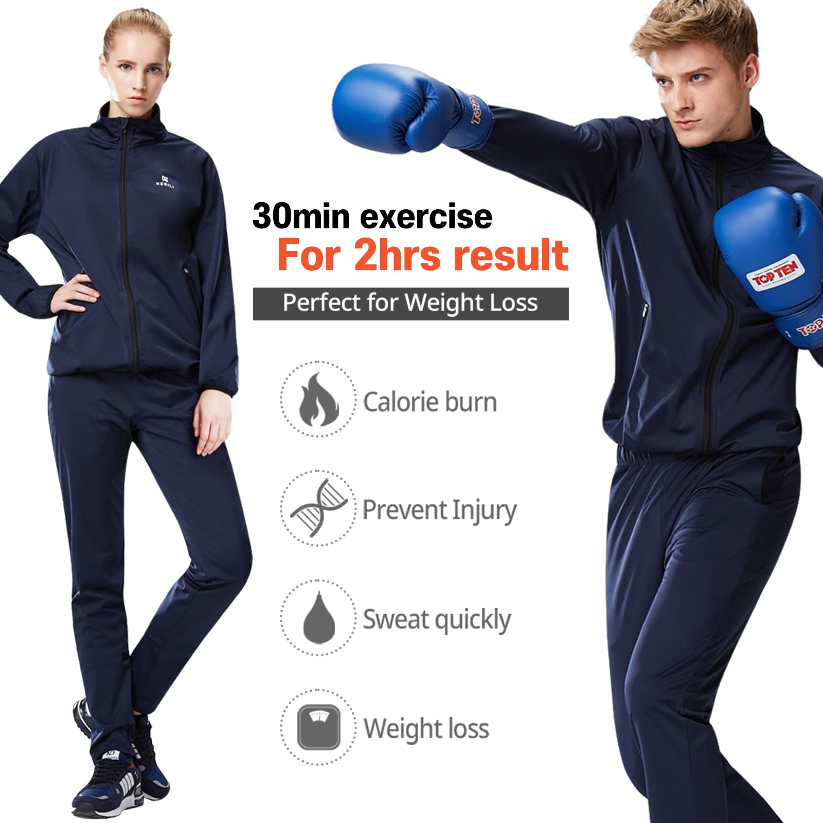Snapklik.com : KEBILI Sauna Suit For Women Weight Loss Gym Workout ...