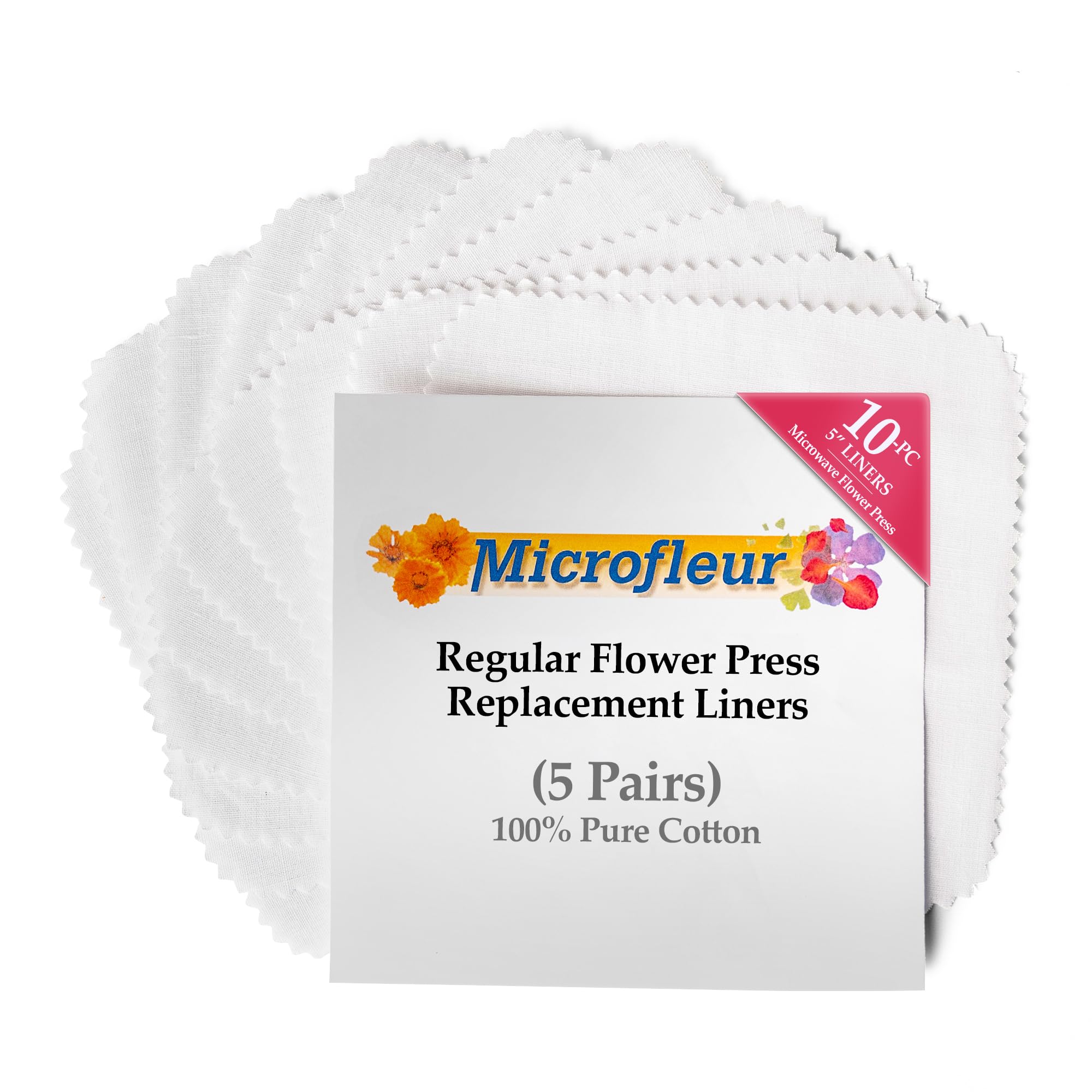 Amazon.com: Microfleur - Regular White Liners for Microwave Flower Press 5" (13 cm), Floral Art ...