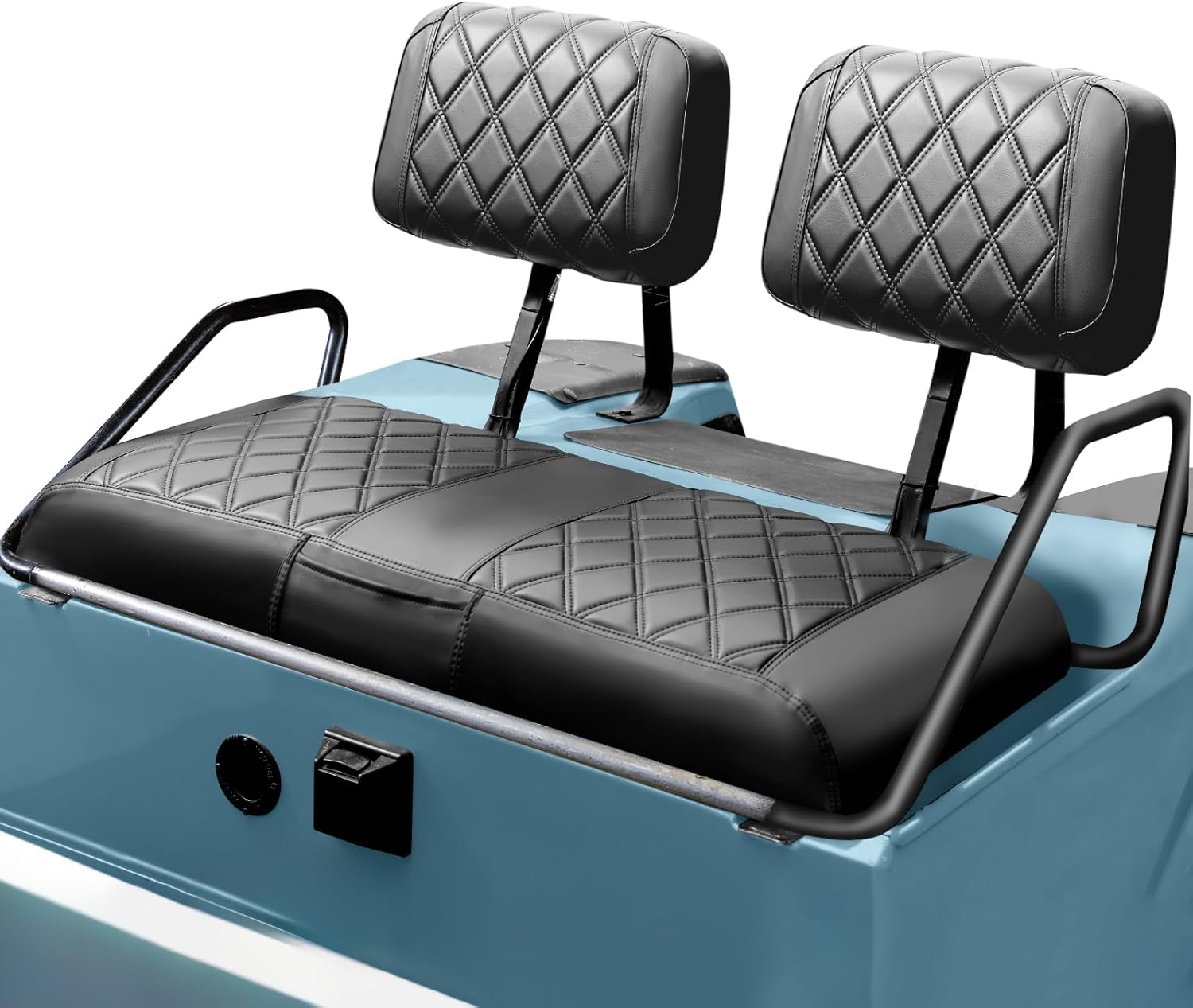 Amazon.com: PZWLI Golf Cart Diamond Seat Covers with Pocket Fit Club ...