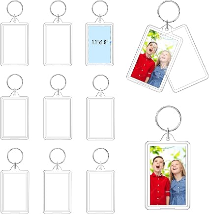 Amazon.com: ZHLISHQINJJ 9 Pcs Photo Keychain (1.3 x 2inch) Mini ...