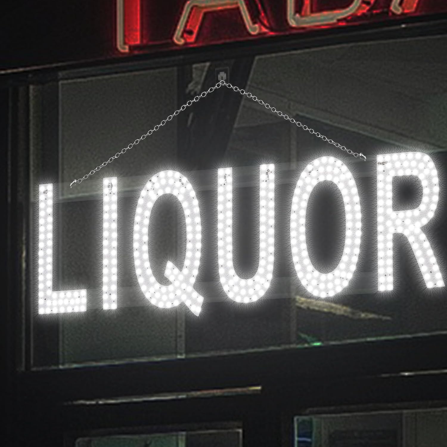 Amazon.com : LED LIQUOR Sign for Business,30"x10" Beer Wine Grocery ...