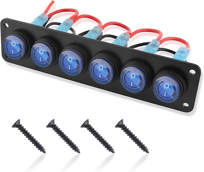 Amazon.com: Marine Switch Panel Waterproof Type,12 Volt Switch Panel ...