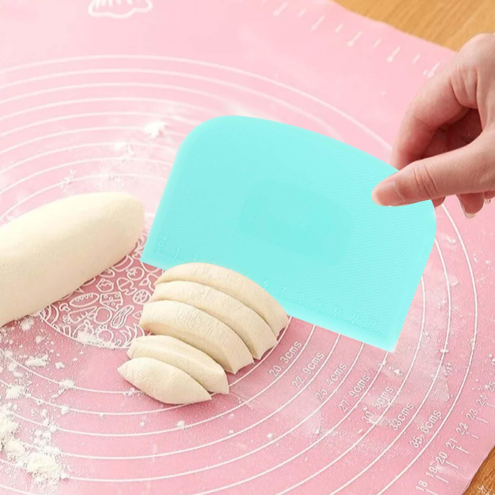 Danish Dough Whisk 4 Piece Plastic Dough Scraper Set - Bowl Scrapers ...