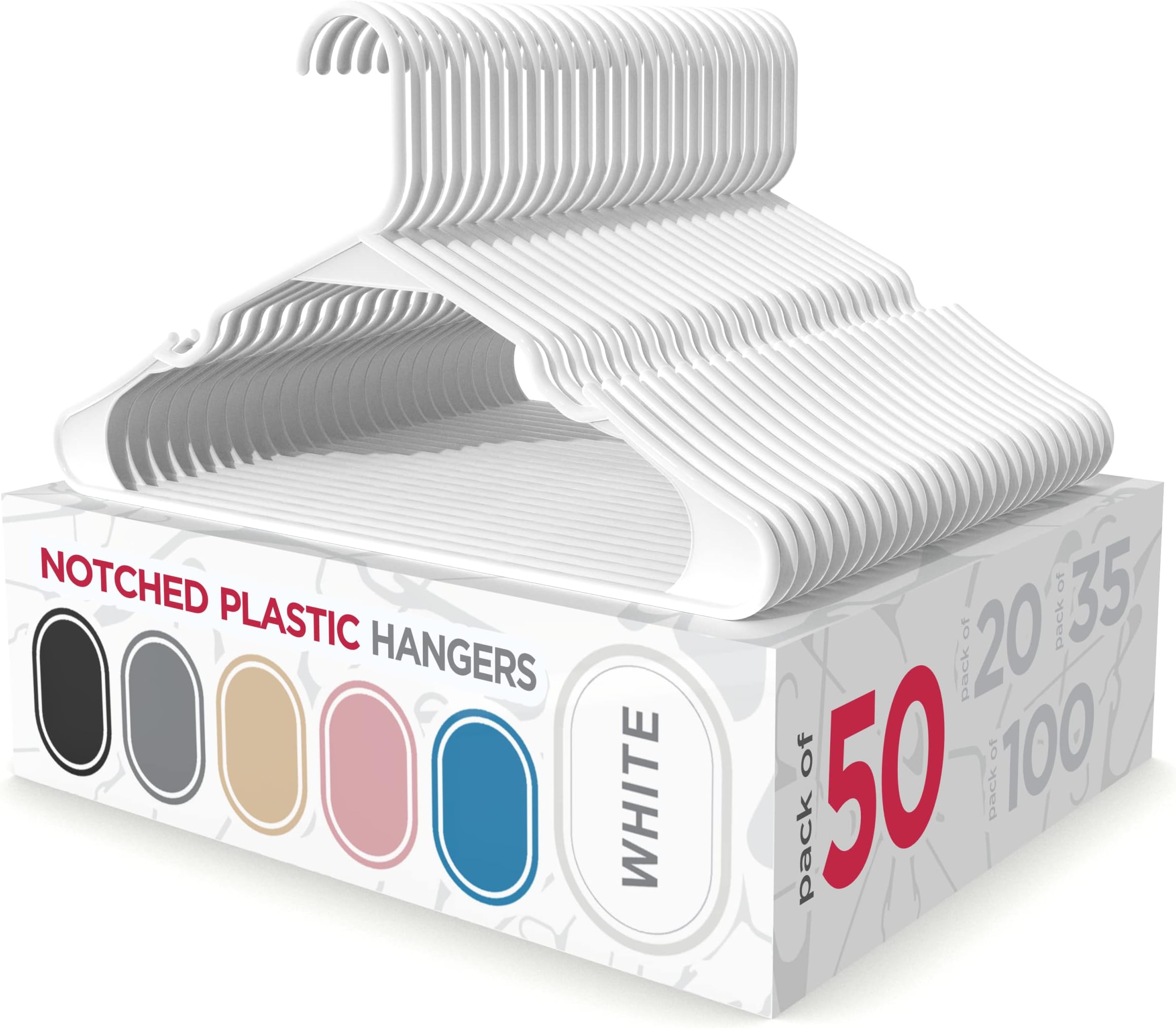 Amazon.com: Utopia Home Clothes Hangers 200 Pack - Plastic Hangers ...