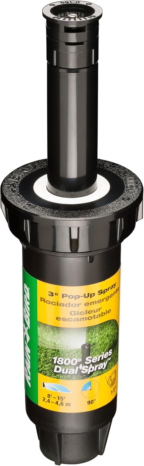 Amazon.com : Rain Bird 1803DSQ Professional Dual Spray Pop-Up Sprinkler ...