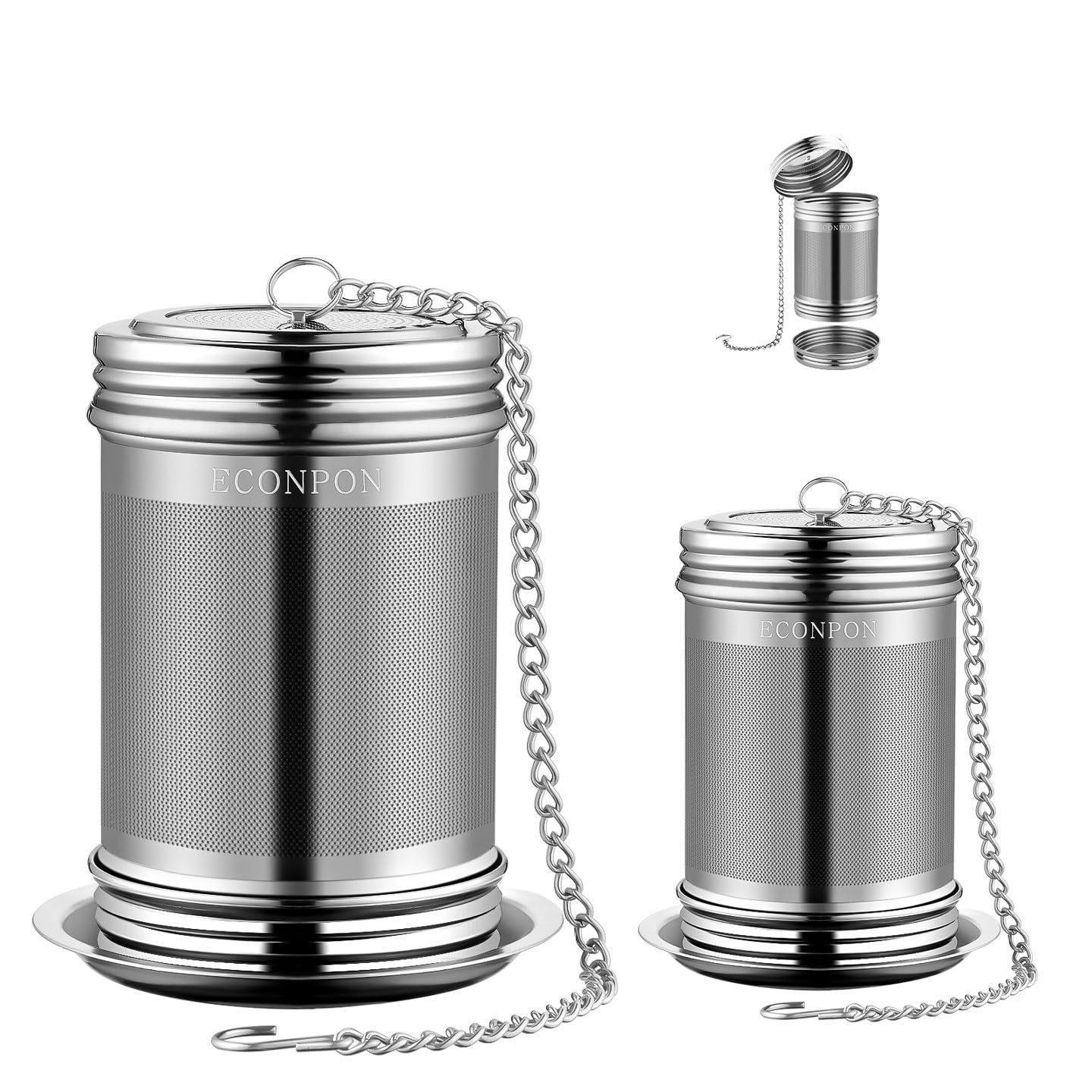 Amazon.com: ECONPON 2 Pack Stainless Steel Tea Infuser for Loose Leaf ...