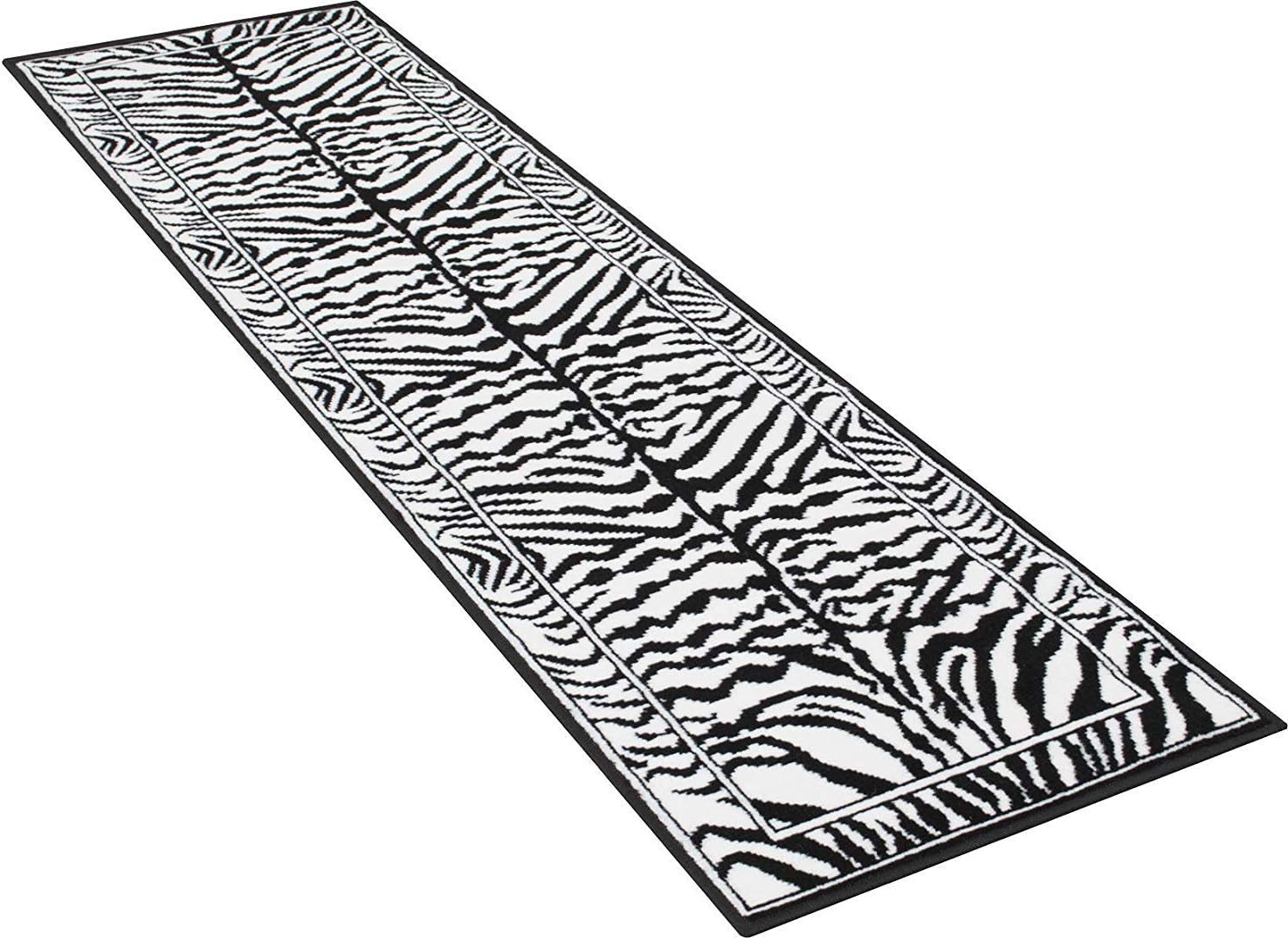 Amazon.com: Champion Rugs Contemporary Zebra Skin Animal Print White ...