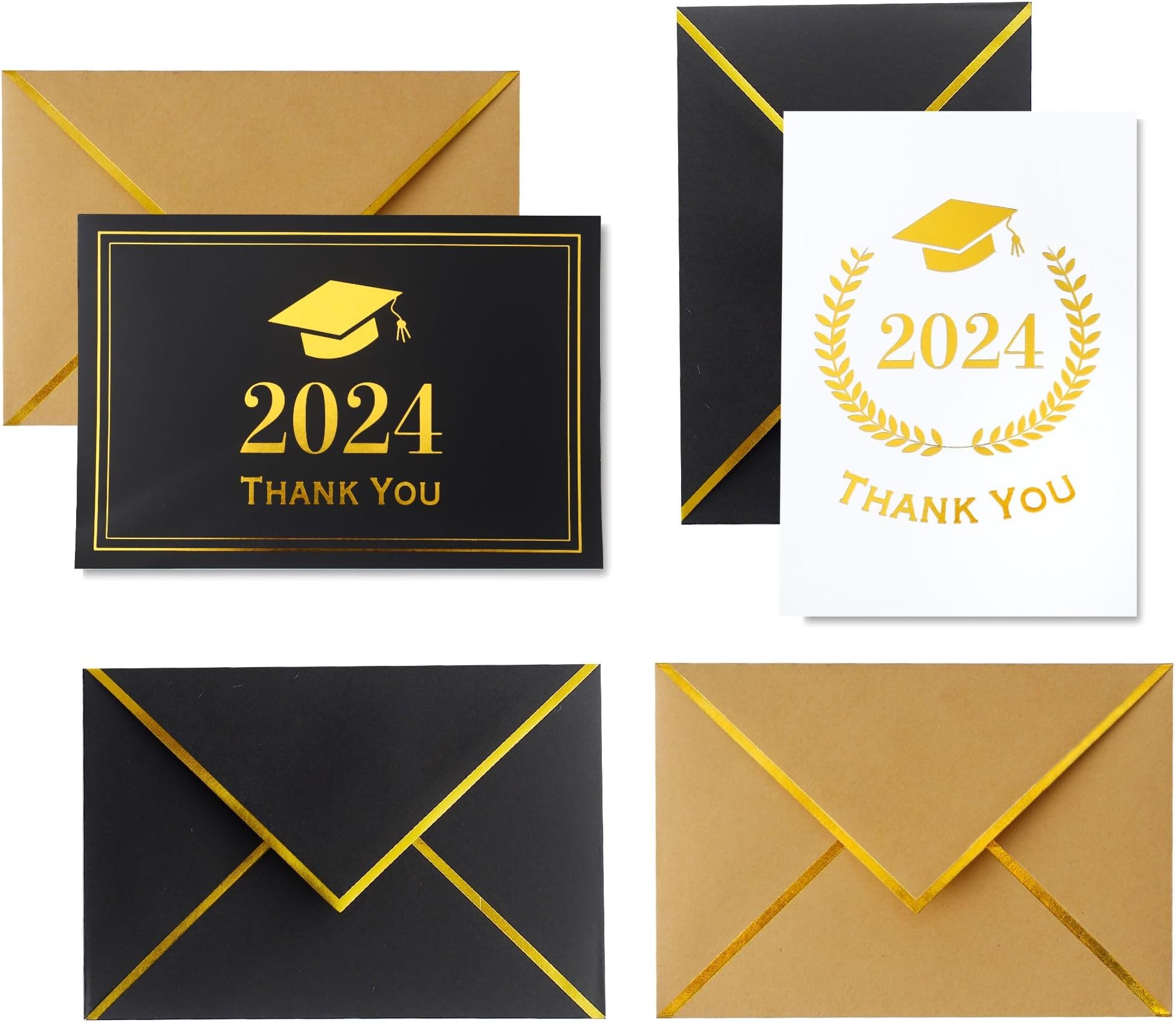 Amazon.com : Tinlade 36 Set Graduation Thank You Cards with Envelope ...