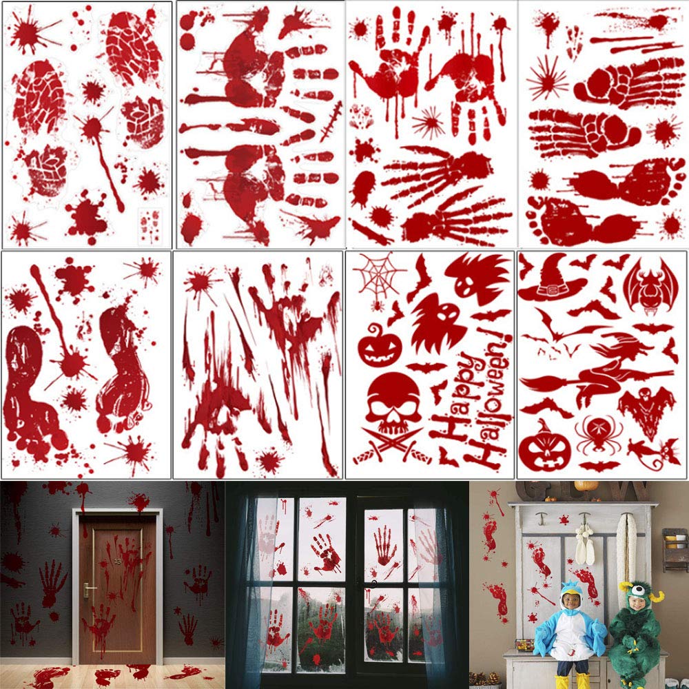 Halloween Bathroom Decor How To Draw A Bloody Handprint Adults Props ...