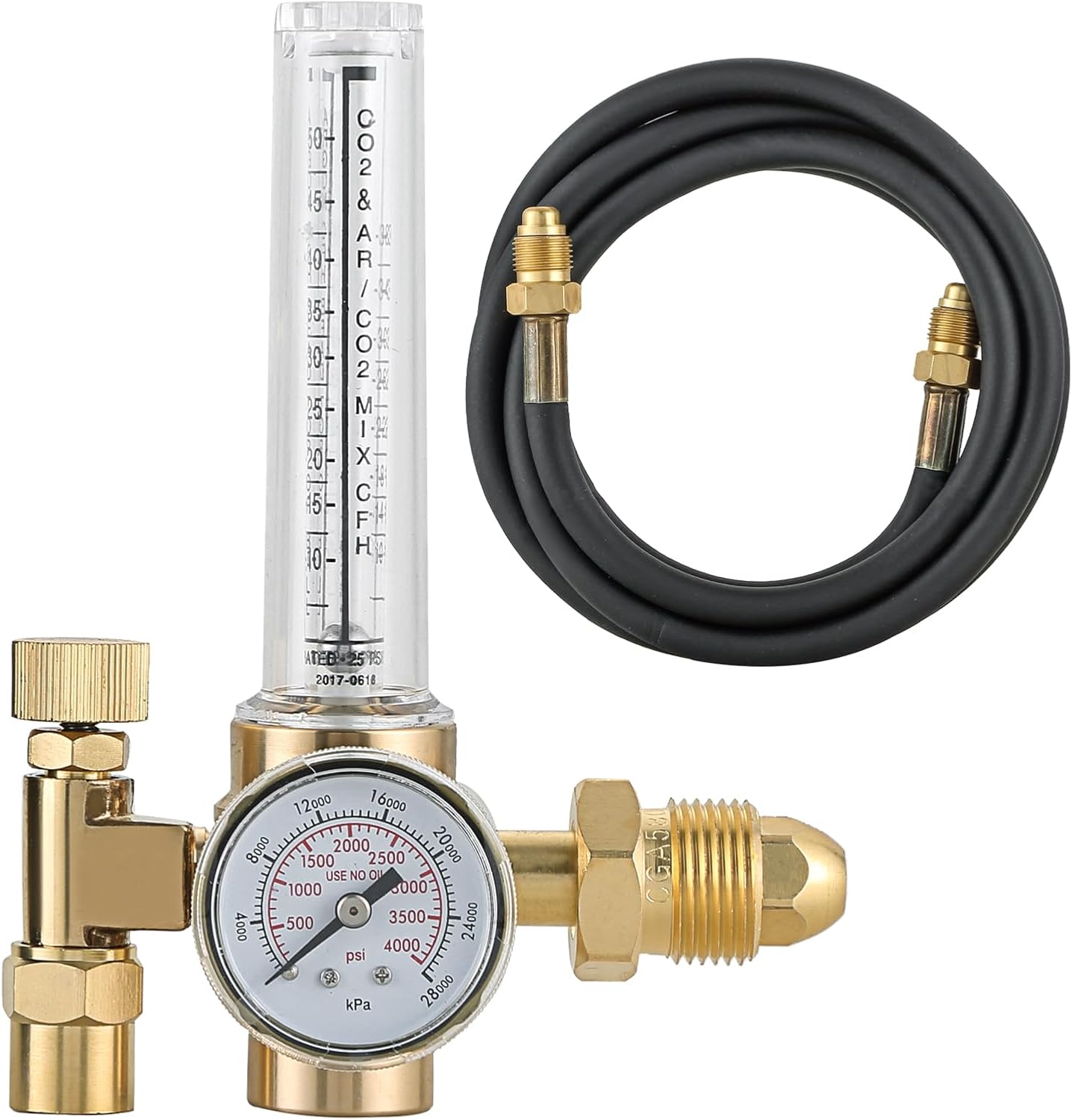 DASBET CO2/Argon Regulator Argon Mig Tig Flowmeter for Mig Tig Weld Gas ...