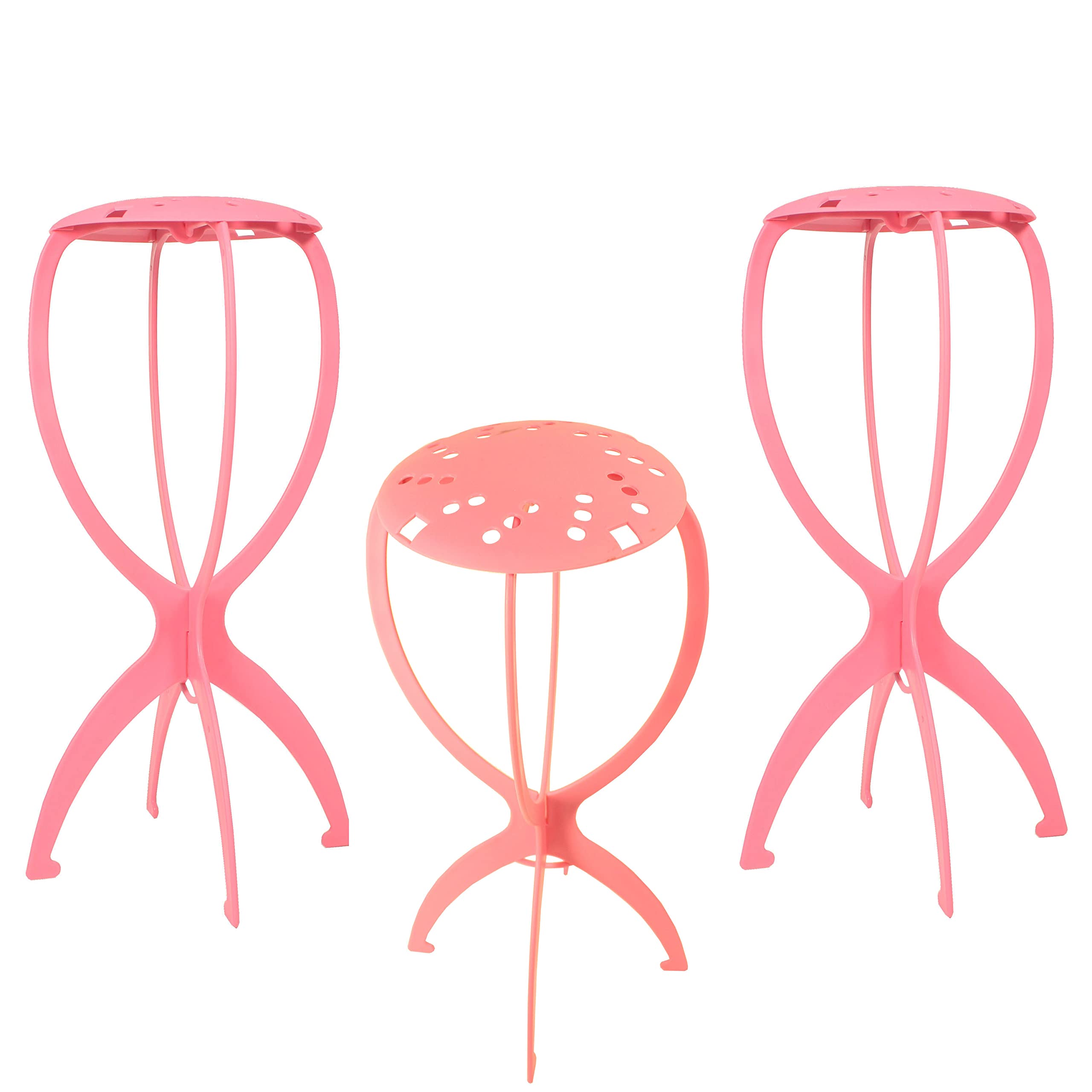 Amazon.com: FASHION DO 3 Packs portable wig stand collapsible Wig ...
