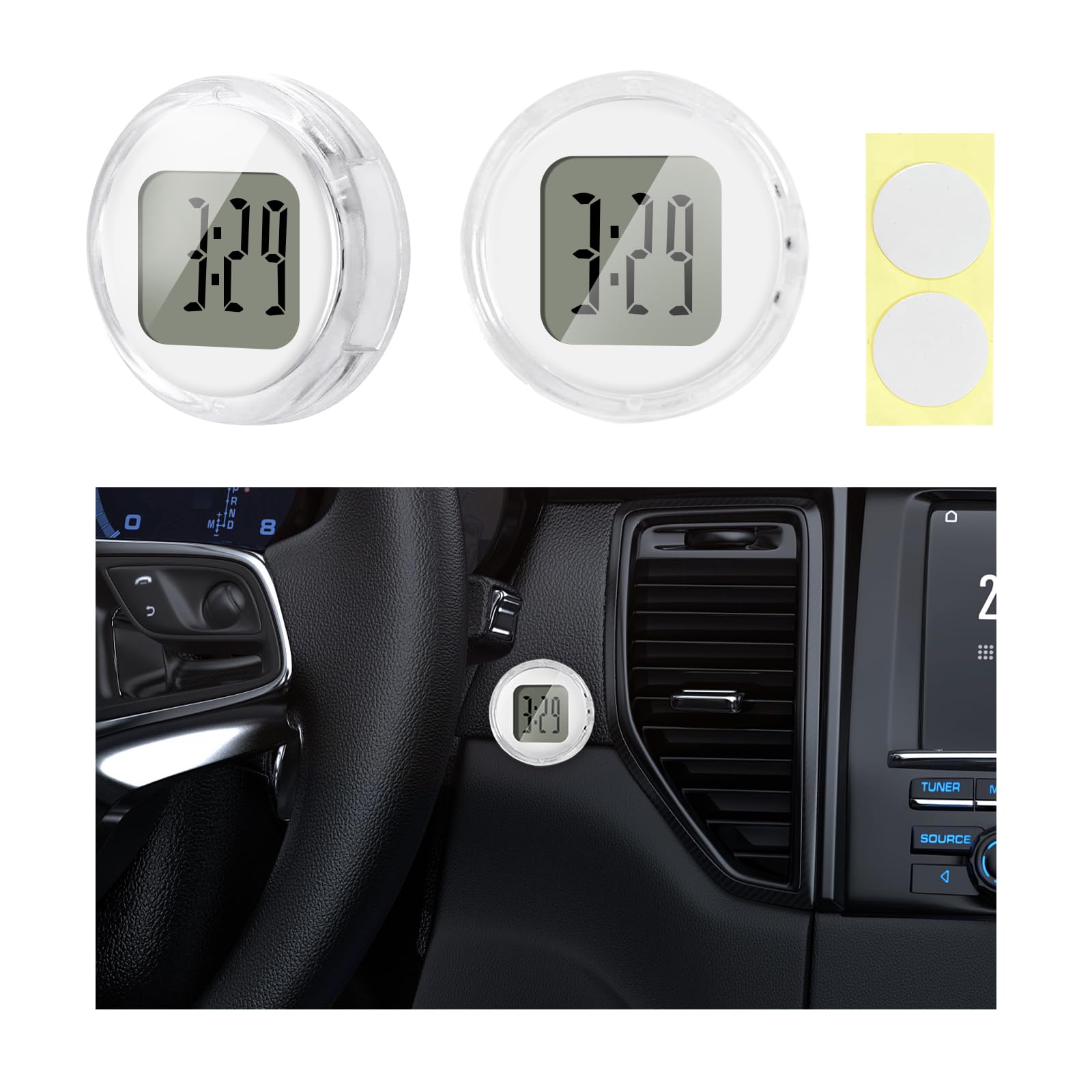 Amazon.com: Suvnie 2 PCS Mini Motorcycle Clocks, Waterproof Motorbike ...