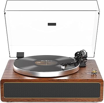 Amazon.com: Turntable Record Player with Built-in Speakers, Vinyl ...