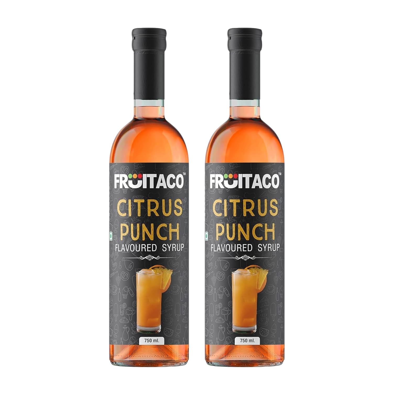 Fruitaco Citrus Punch Syrup for Mocktails, Cocktails - Pack of 2 (750ml ...