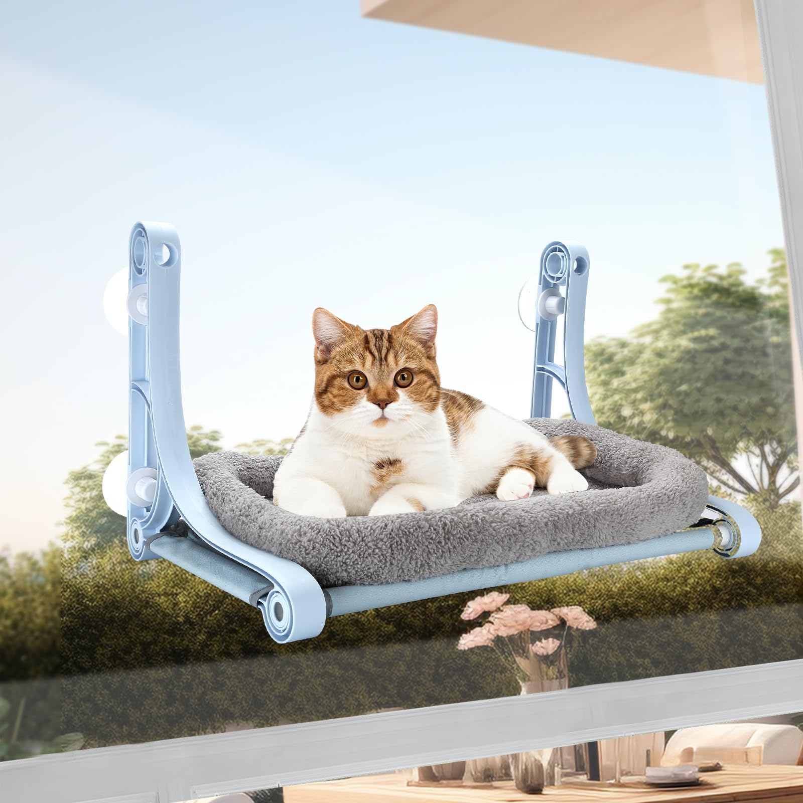 Cat Window Hammock with 4 Suction Cups, Durable Cat Window Bed for ...