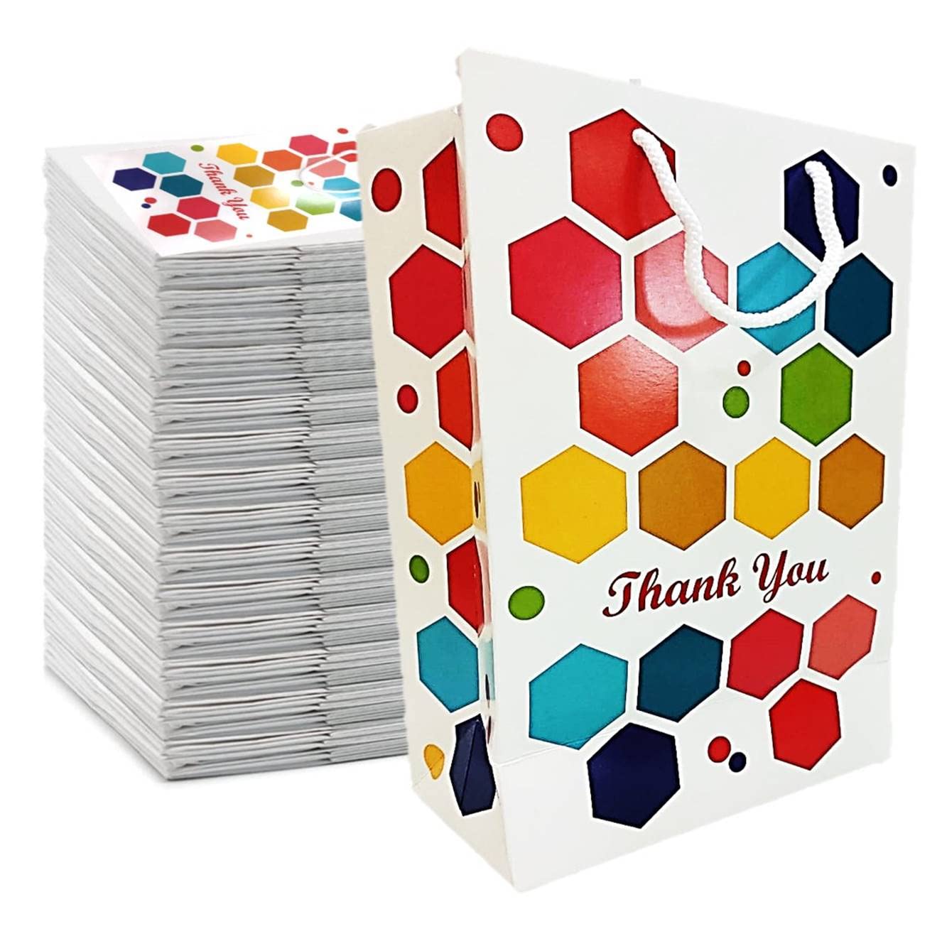 Birthday Popper Thank You Paper Bags | Set of 10, Size: 16x24x 8 cm ...